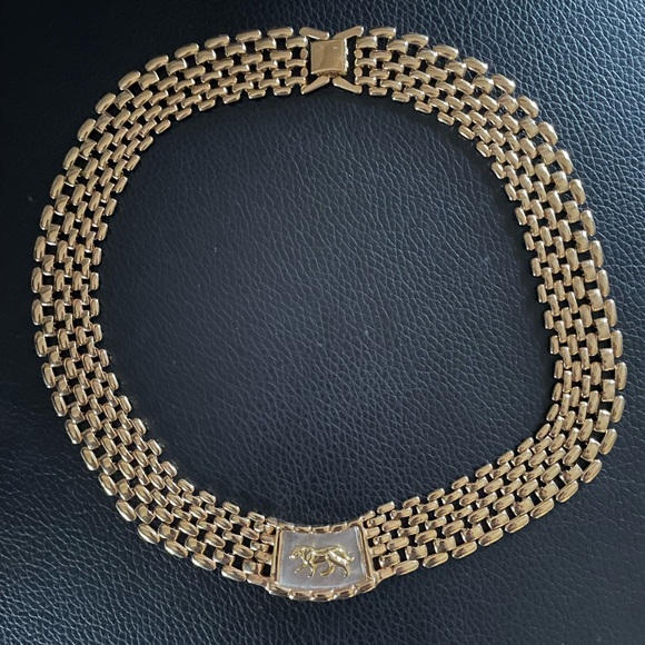 Vintage | Jewelry | Vintage Gold Link Panther Choker | Poshmark